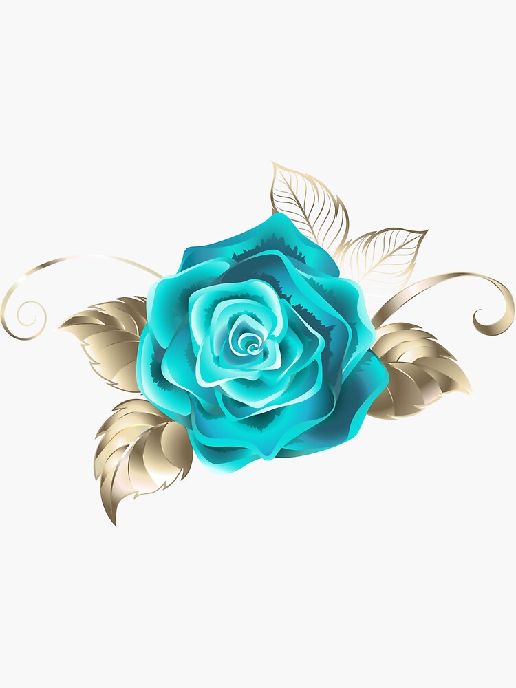 "Blue Rose" Sticker by pe4sandra | Redbubble