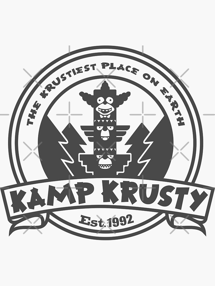 "Kamp Krusty 1992" Sticker by crisDior | Redbubble