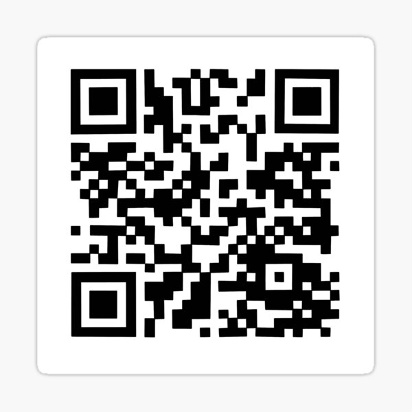 "rick rolled song barcode" Sticker by teagpowers | Redbubble