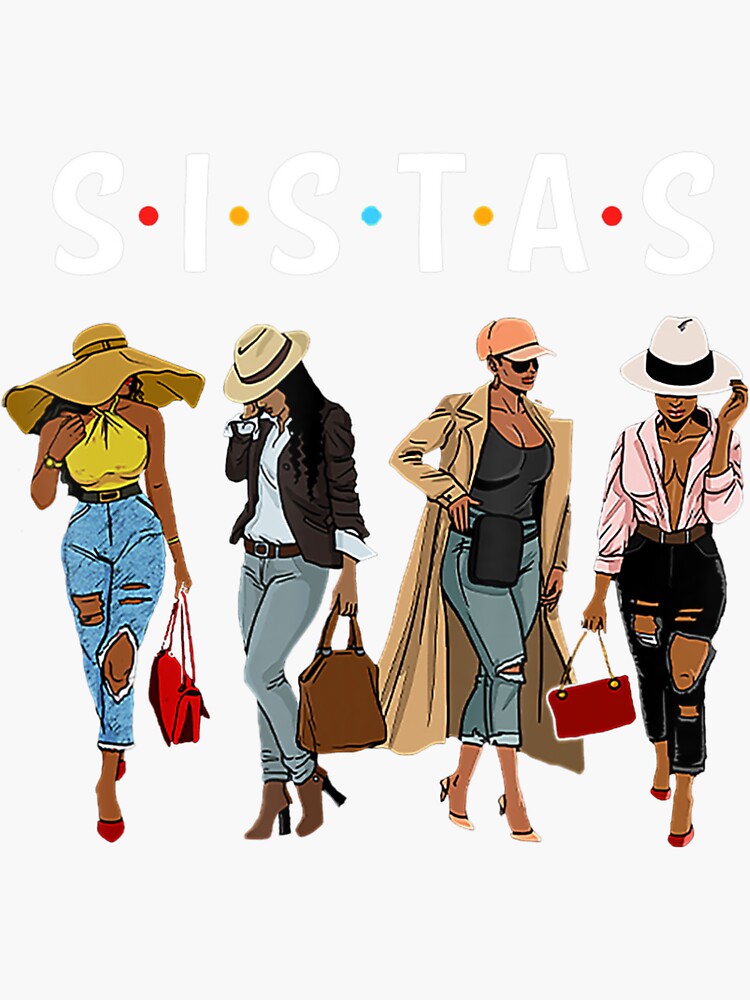 "Black Sistas Queen Melanin African American Women Pride" Sticker by ...