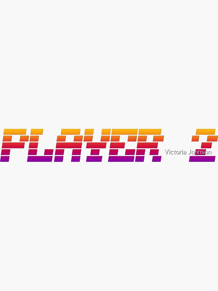 ""Player 2"" Sticker for Sale by blackseoul | Redbubble