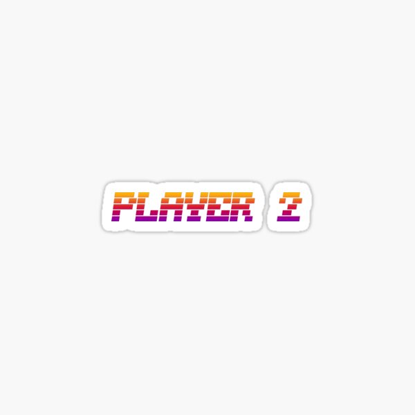 ""Player 2"" Sticker for Sale by blackseoul | Redbubble