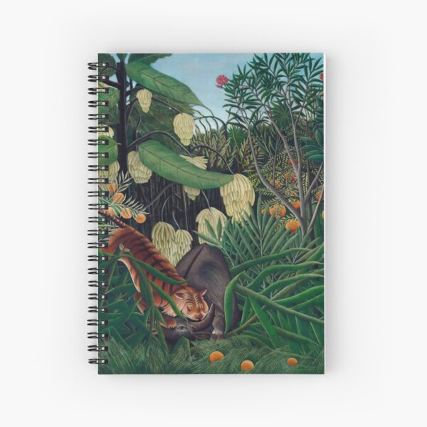 "Fight between a Tiger and a Buffalo (1908) by Henri Rousseau" Spiral ...