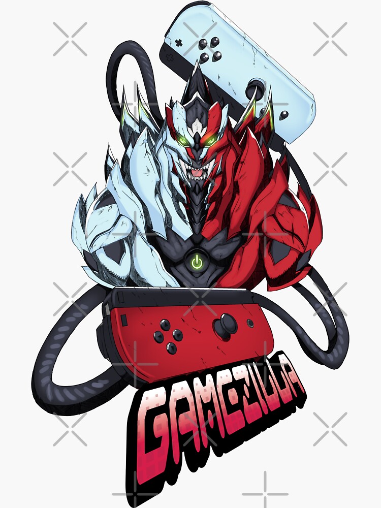 "Kaiju - Gamezilla Monster (Magenta)" Sticker by Xonaar17Art | Redbubble