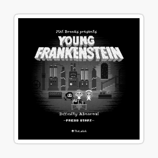 "YOUNG FRANKENSTEIN 16-bit" Sticker for Sale by theoluk | Redbubble
