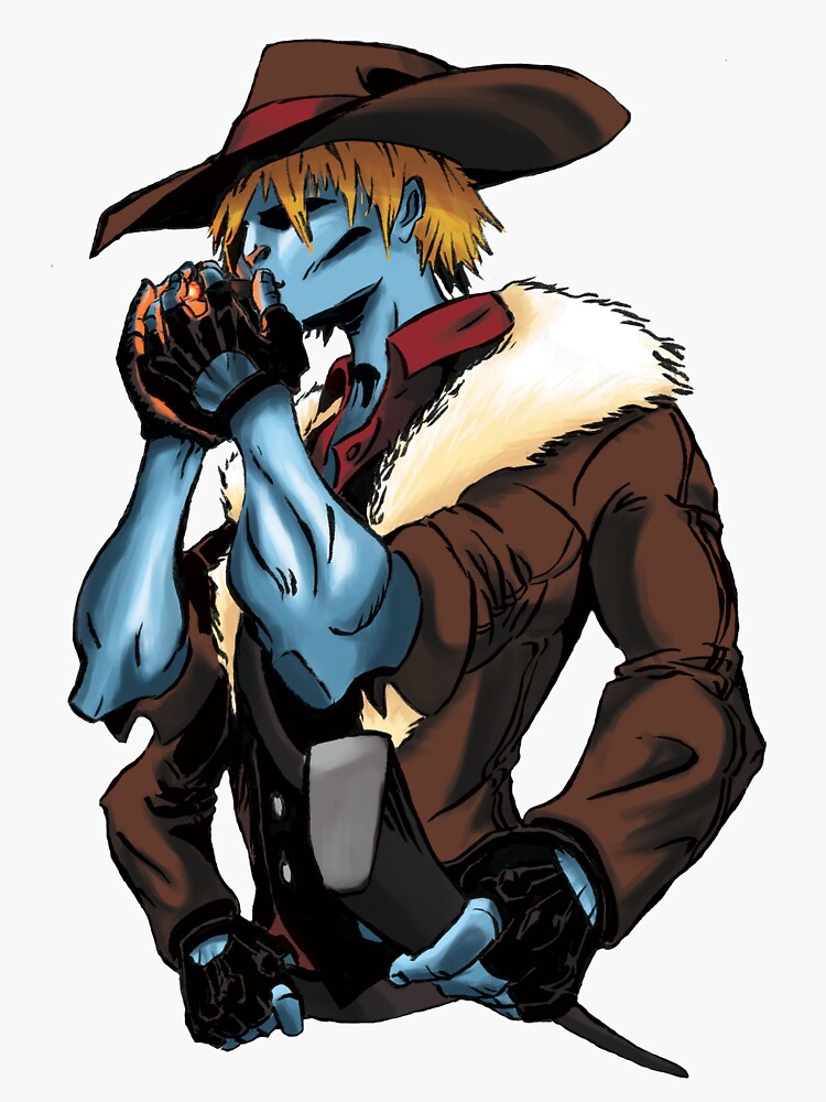 "Strange Cowboy" Sticker by TheEdj | Redbubble