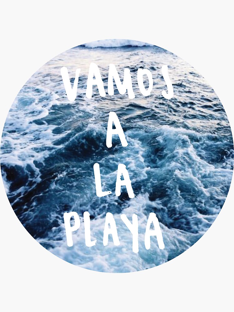 "vamos a la playa" Sticker for Sale by cgidesign | Redbubble