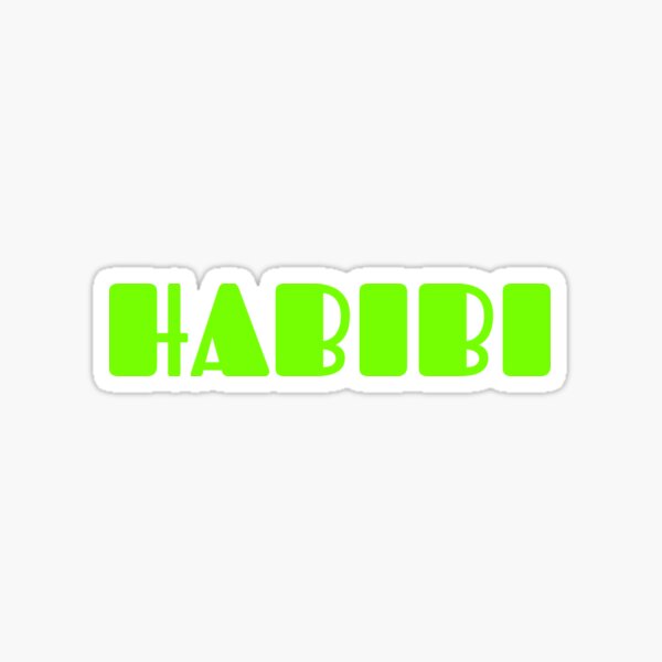 " Habibi" Sticker for Sale by ZubiyaArt | Redbubble