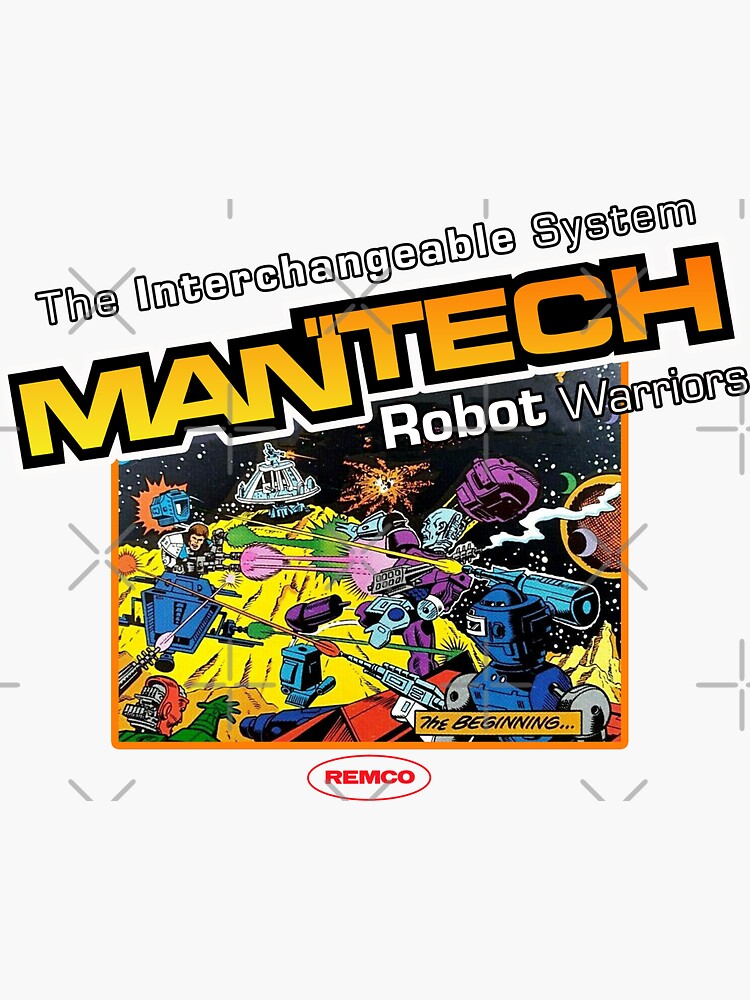 "Mantech Robot Warriors" Sticker by TeeArcade84 | Redbubble