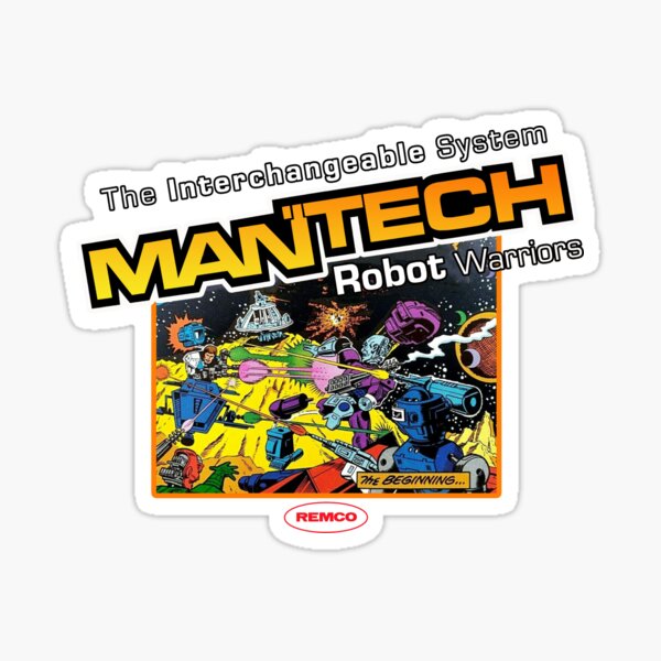 "Mantech Robot Warriors" Sticker by TeeArcade84 | Redbubble