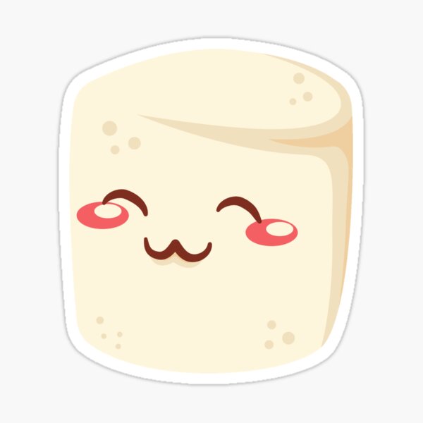 "Cute Mellow Mallow Smiley" Sticker by CuTeesPH | Redbubble