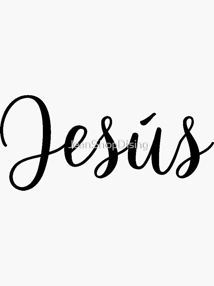 "Jesus text" Sticker by JeanShopDising | Redbubble
