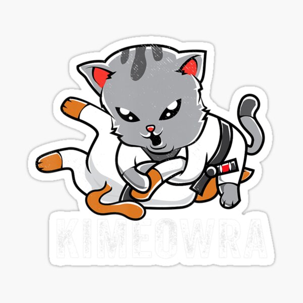 "Brazilian Jiu Jitsu Cat Kawaii Kimura- Bjj And Mma" Sticker by ...