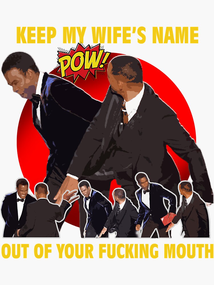 "will smith slap award" Sticker by byfordxgpiros | Redbubble