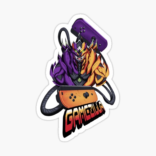 "Kaiju - Gamezilla Monster (Purple/Orange)" Sticker by Xonaar17Art ...