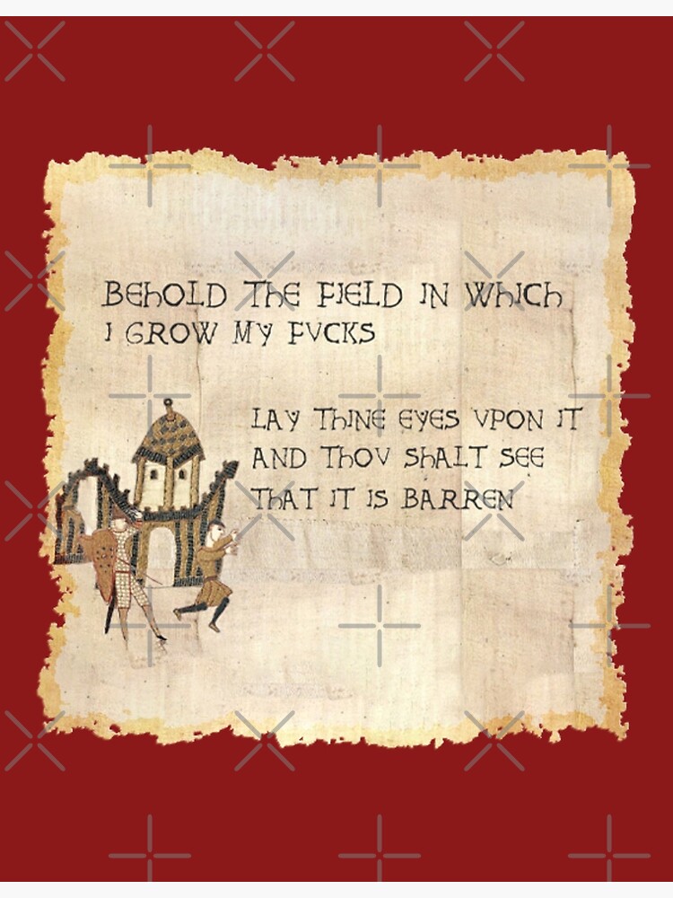 "Behold the field Funny medieval meme quote old sarcasm retro sarcastic ...