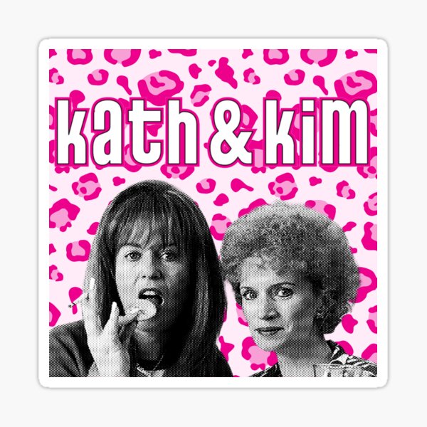 "Kath and Kim Pink Leopard " Sticker for Sale by alyceaccurso | Redbubble