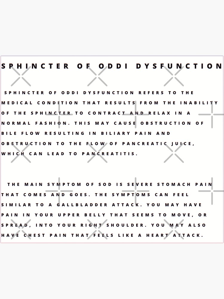 "Sphincter Of Oddi Dysfunction" Sticker by Madebyjadee | Redbubble