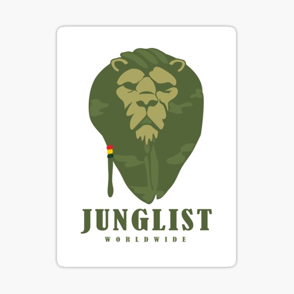 "Junglist Worldwide Movement ( Rasta Cammo Edition )" Sticker by st7001 ...
