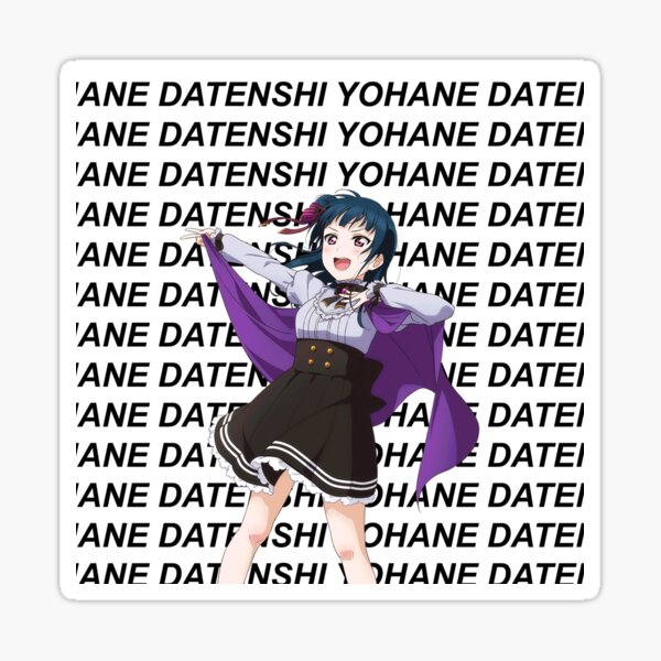 "DATENSHI YOHANE!! (white)" Sticker for Sale by ReisenBran | Redbubble