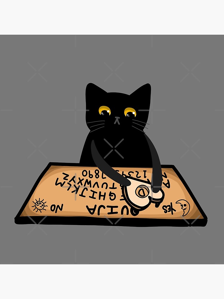 "Ouija Board Cat, No Ghosts" Poster by kilkennycat | Redbubble