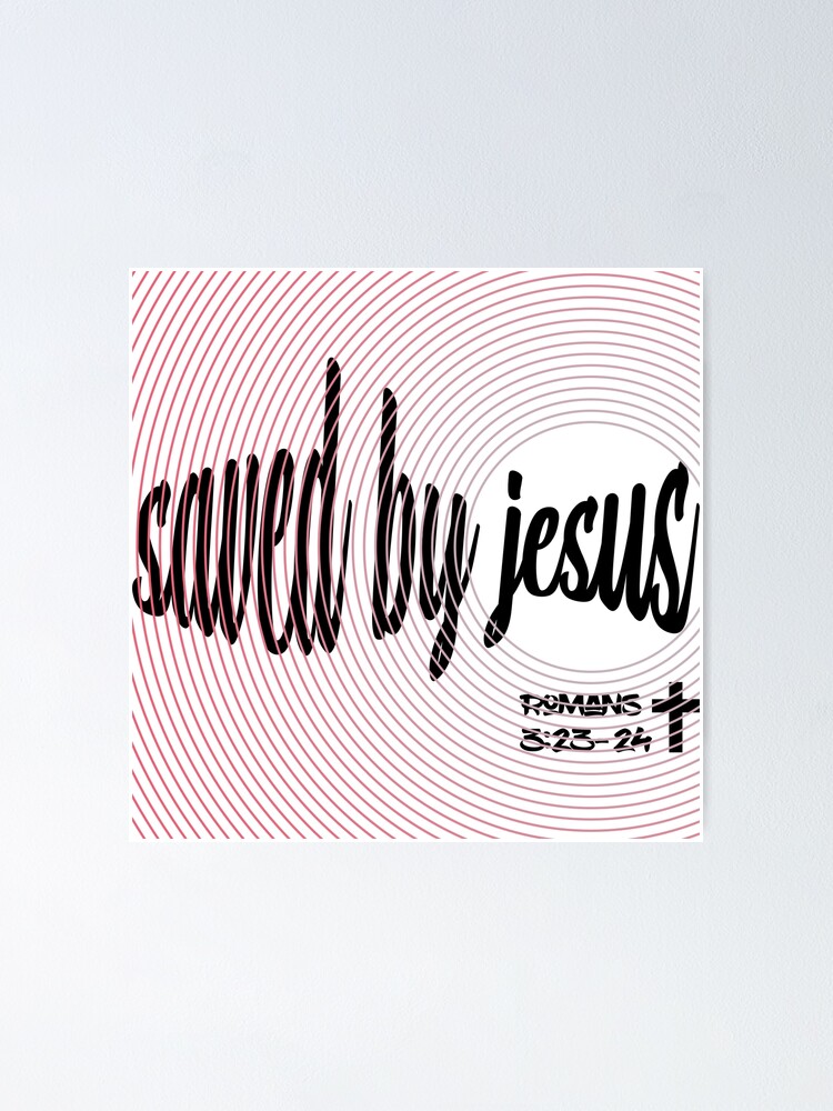 "Red Targeted emphasis on Jesus" Poster for Sale by trendyphrases ...