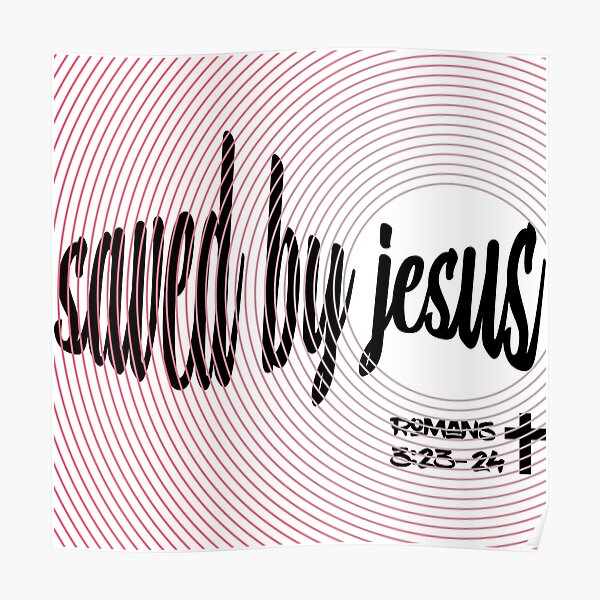 "Red Targeted emphasis on Jesus" Poster for Sale by trendyphrases ...