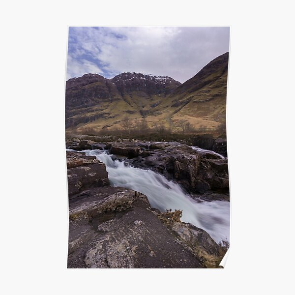 "Glencoe Coe River Waterfall" Poster by rawshutterbug | Redbubble