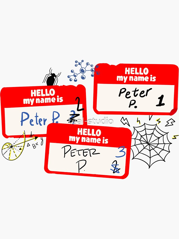 "Hello my name is Peter " Sticker by teal-studio | Redbubble