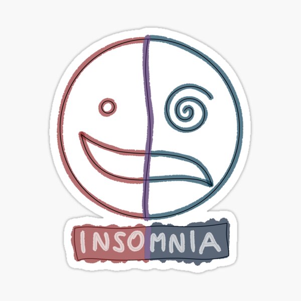 "Insomnia Logo" Sticker by Noah-E-Lares | Redbubble