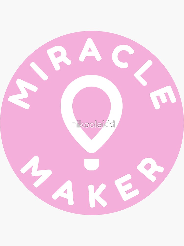 "CMN Miracle Maker (pink)" Sticker for Sale by nikoolaidd | Redbubble