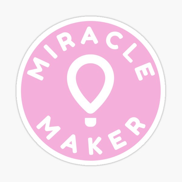 "CMN Miracle Maker (pink)" Sticker for Sale by nikoolaidd | Redbubble