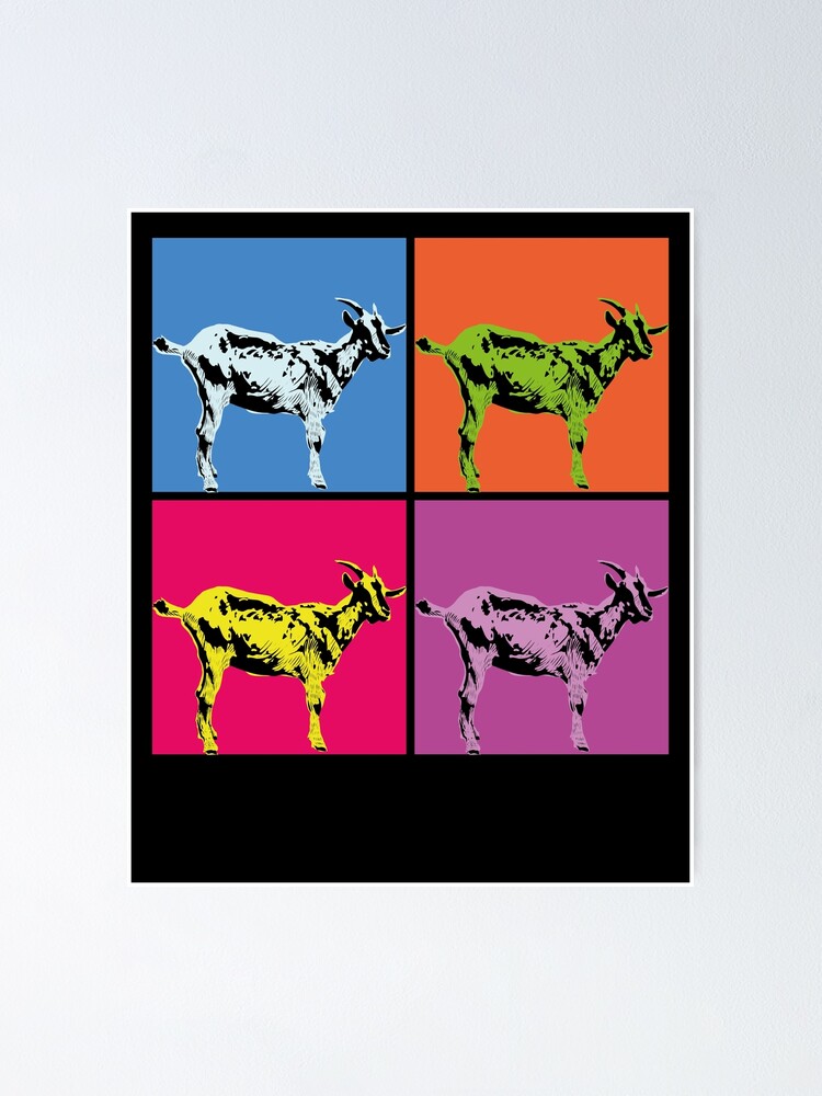 "Goat Pop Art Farming Farmer Farm Animal Goat" Poster for Sale by ...