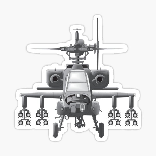 "Apache Helicopter" Sticker for Sale by snapperk9 | Redbubble