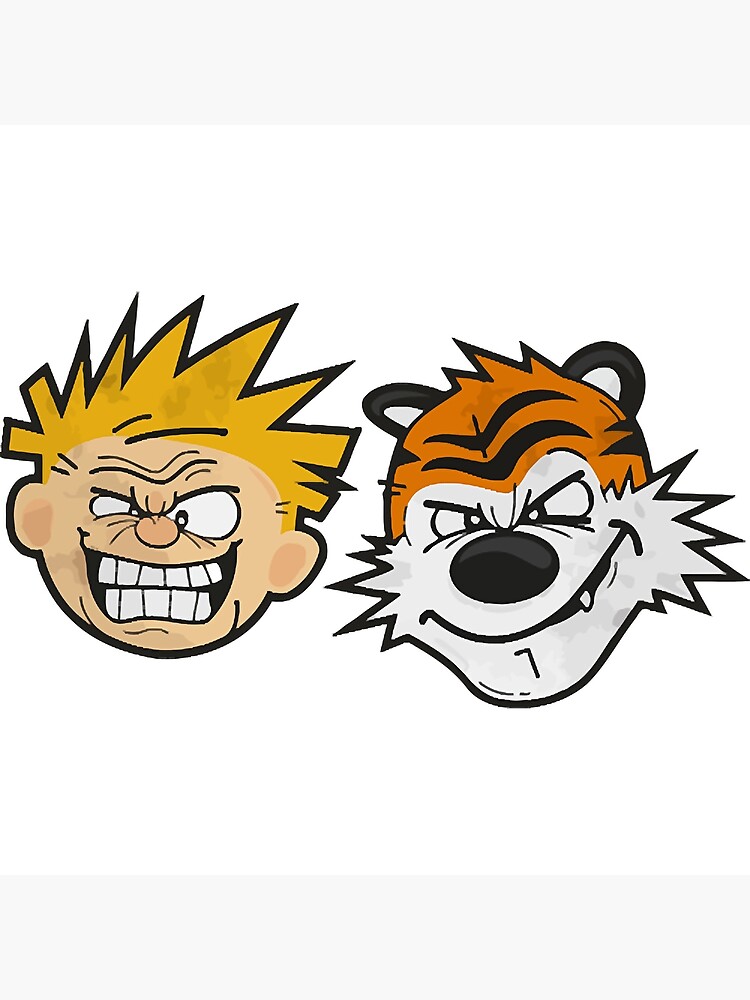 "calvin and hobbes face " Poster for Sale by ChloeBartley | Redbubble