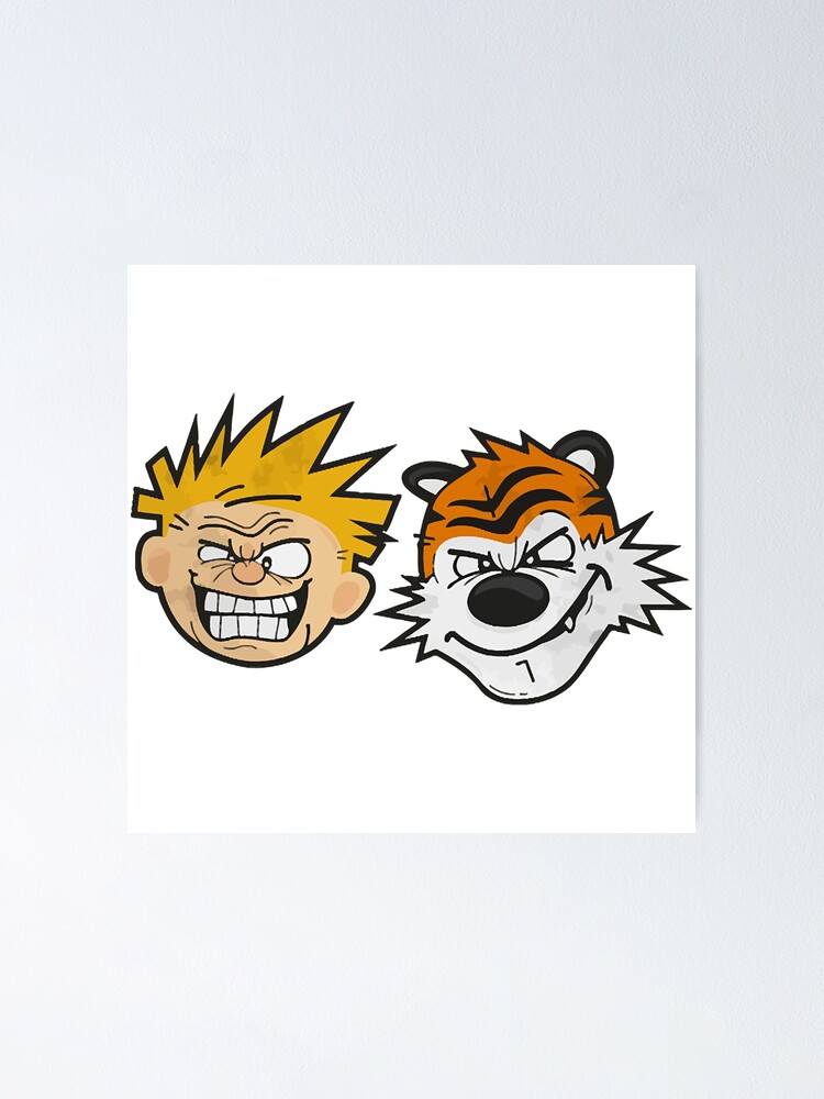 "calvin and hobbes face " Poster for Sale by ChloeBartley | Redbubble