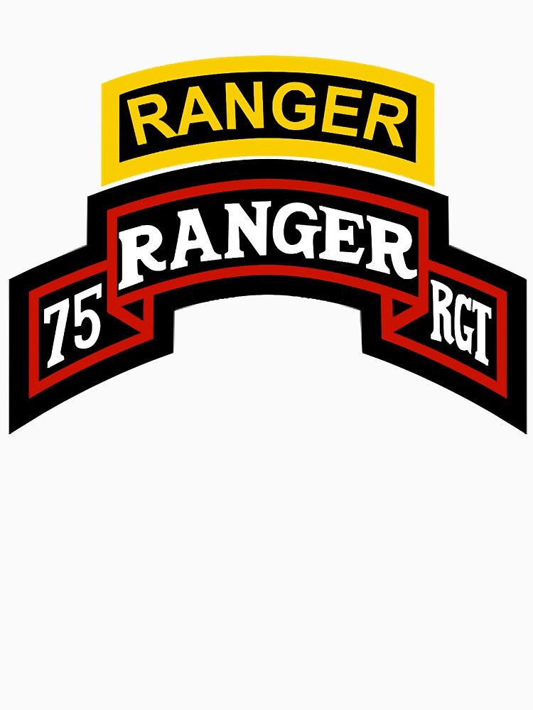 "75th Ranger Regiment with Ranger tab" T-shirt for Sale by HelenSuria ...