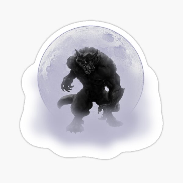 "Werewolf" Sticker by Mansurov | Redbubble