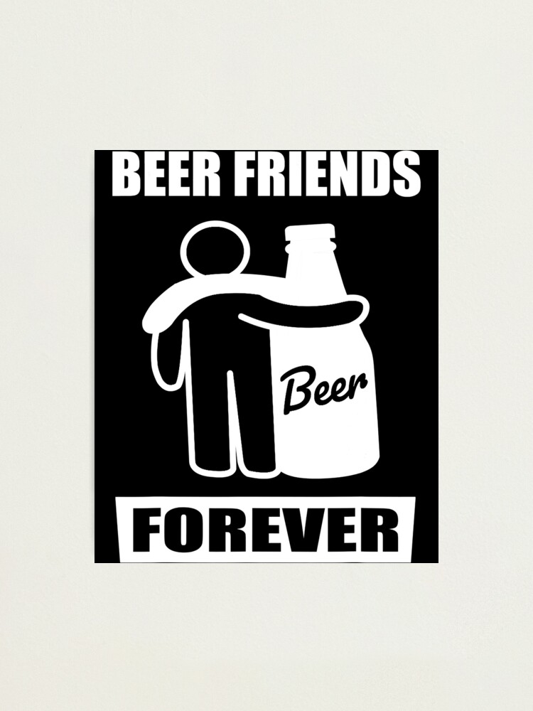 "Beer Friends Forever - Funny Stick Figure Beer Bottle Hug me ...