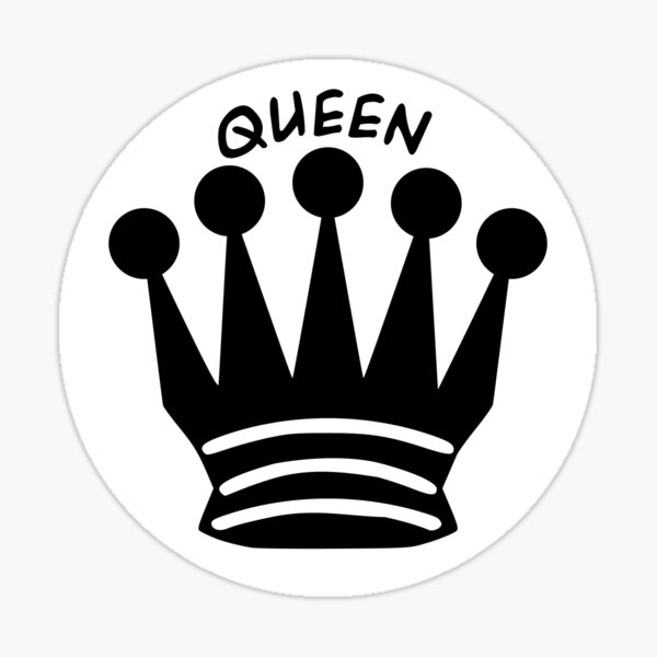 "Chess Pieces Black Queen Chess Queen Black Chess Piece" Sticker by ...