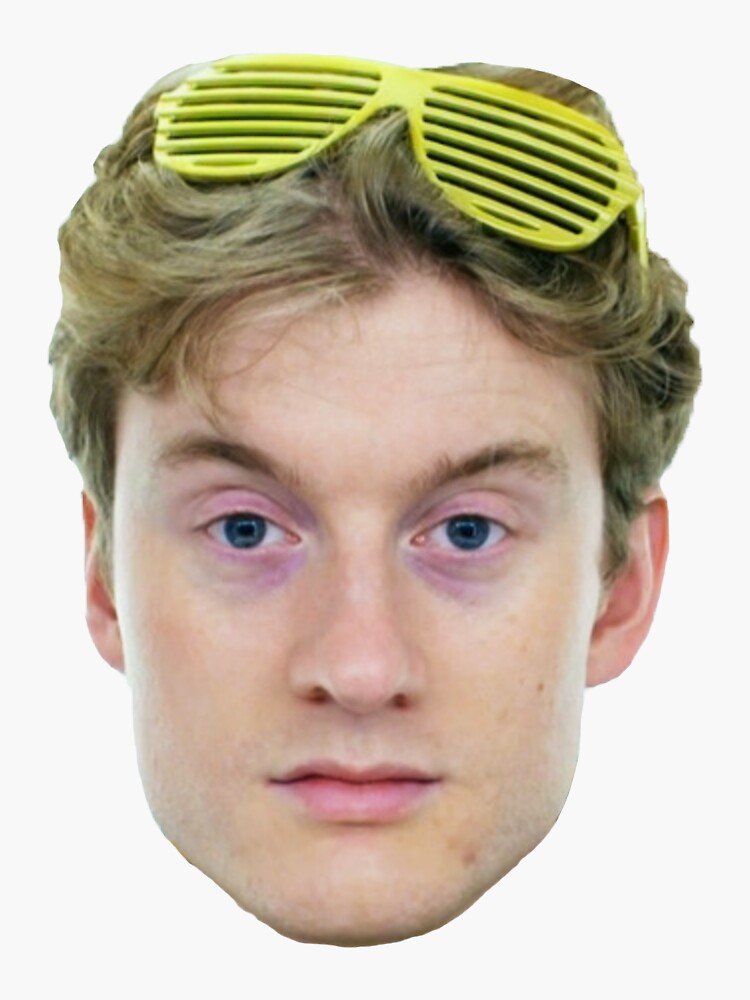 "James Acaster Face Taskmaster" Sticker by anniejo99 | Redbubble