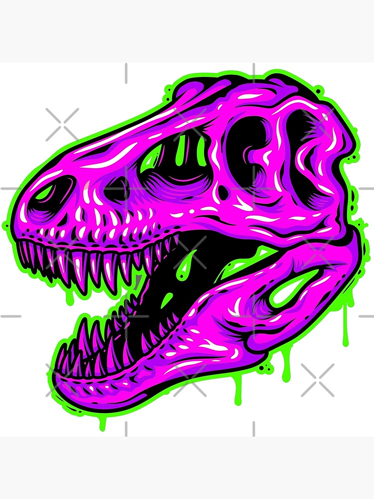 "Graffiti Pink T-Rex Skull" Poster for Sale by Lil-Bit-Batty | Redbubble