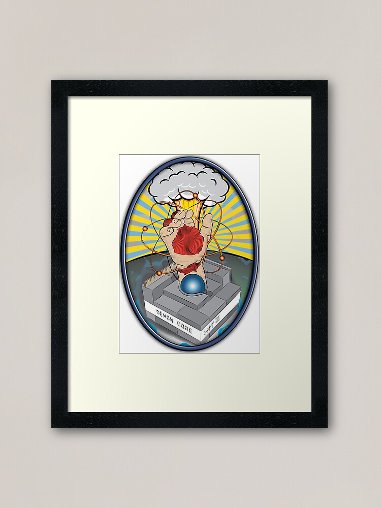 "Demon Core (Daghlian Hand)" Framed Art Print for Sale by ScottyTattoo ...