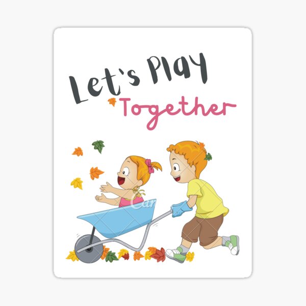 "lets play together" Sticker by HossamAwad22 | Redbubble
