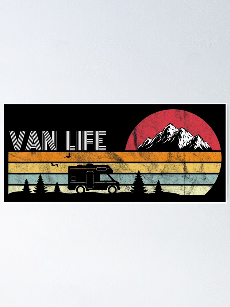 "Van Life Vintage Retro 80s Style – Van Life Vandwelling Camper Van ...