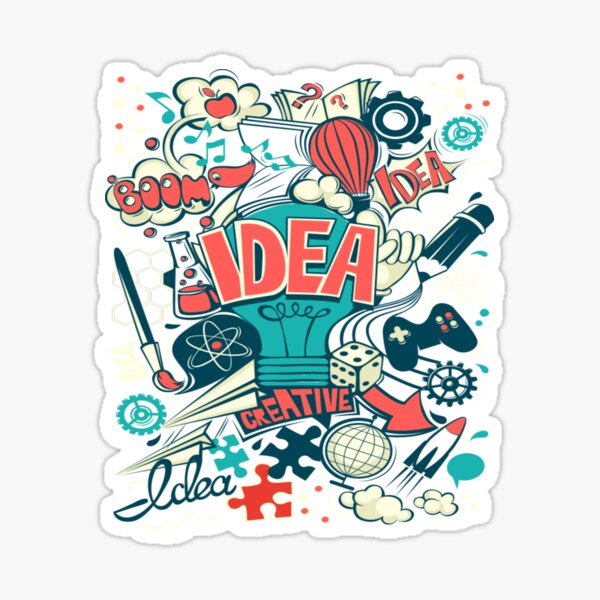 "Brainstorming" Sticker by EMAZY | Redbubble