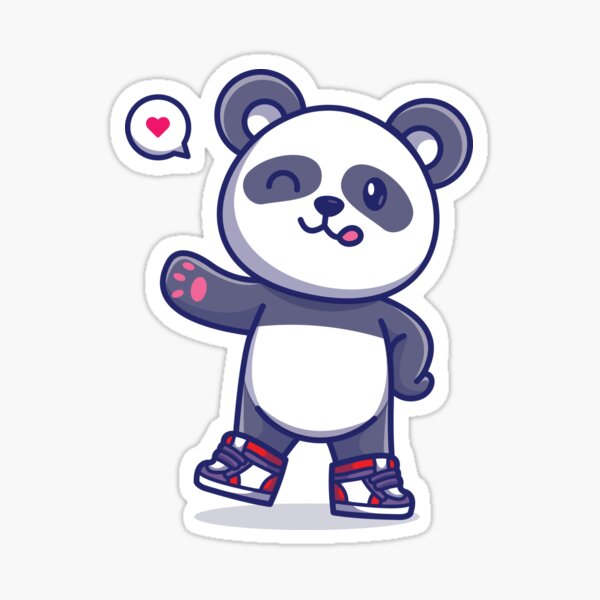 "Cute Panda love" Sticker for Sale by pethub9 | Redbubble