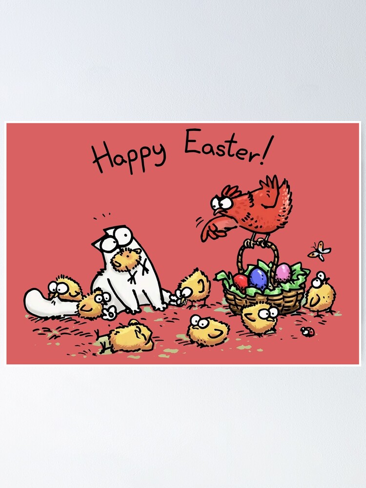 "Simons Cat Happy Easter Cute, For Women Easter Day Simons Cat Funny ...