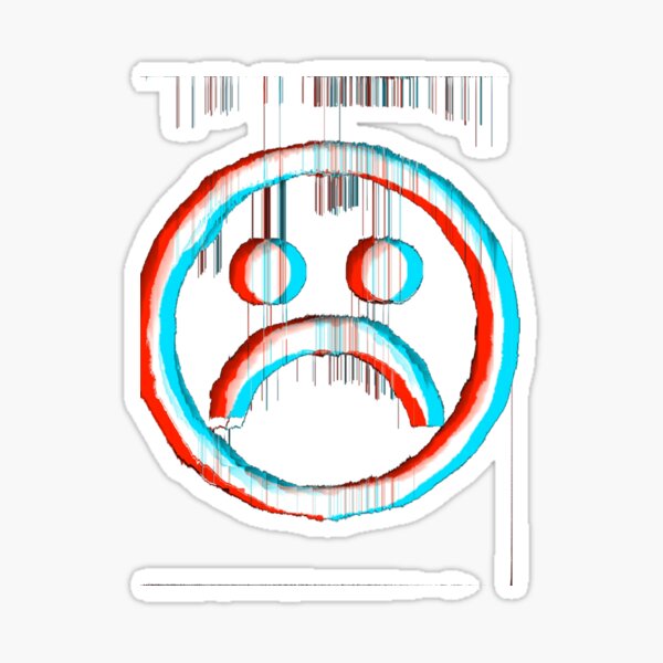 "Sad Glitch Classic ." Sticker for Sale by leynespmedgm | Redbubble
