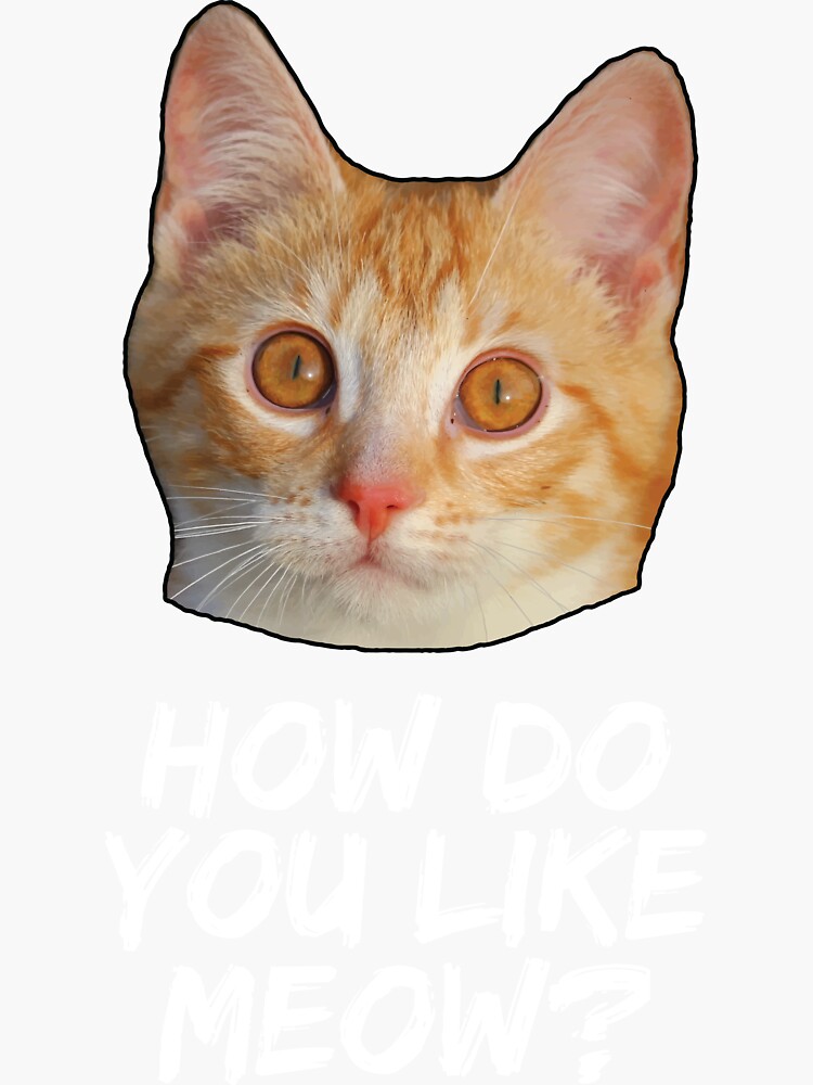 "How Do You Like Meow White" Sticker for Sale by almosthillwood | Redbubble